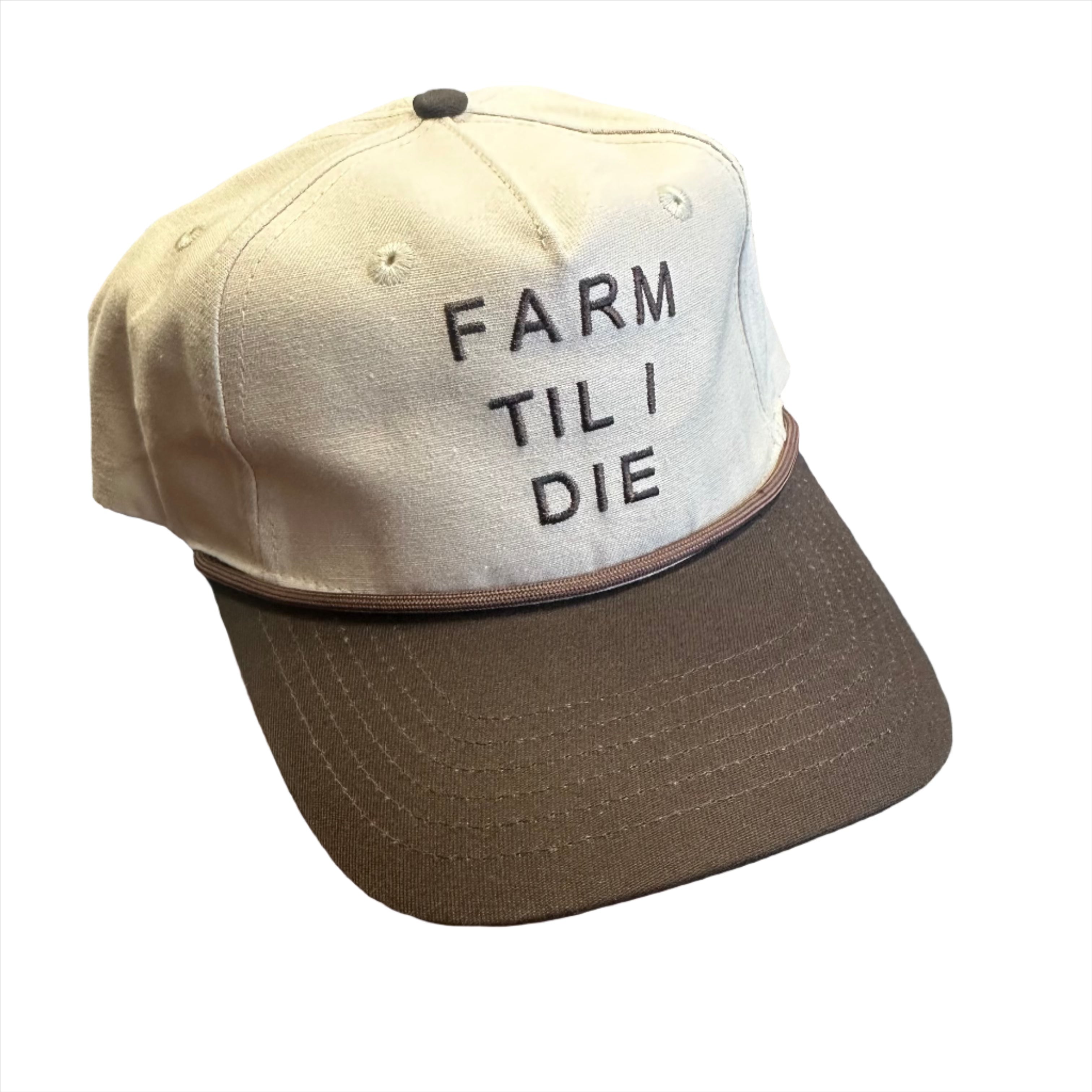 Farm Til I Die 5 Panel Cotton Hat – Wiregrass Designs