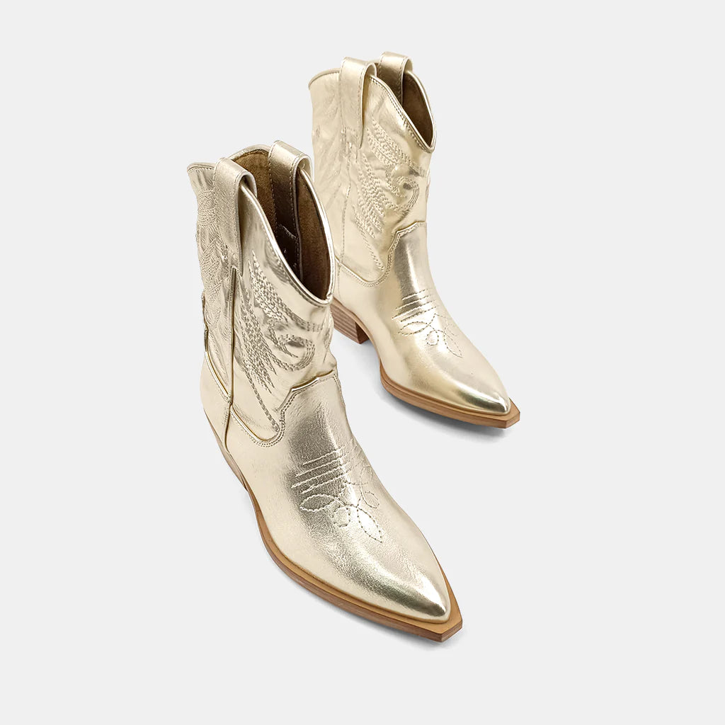 ShuShop Girl's Zahara Gold Boots – Wiregrass Designs