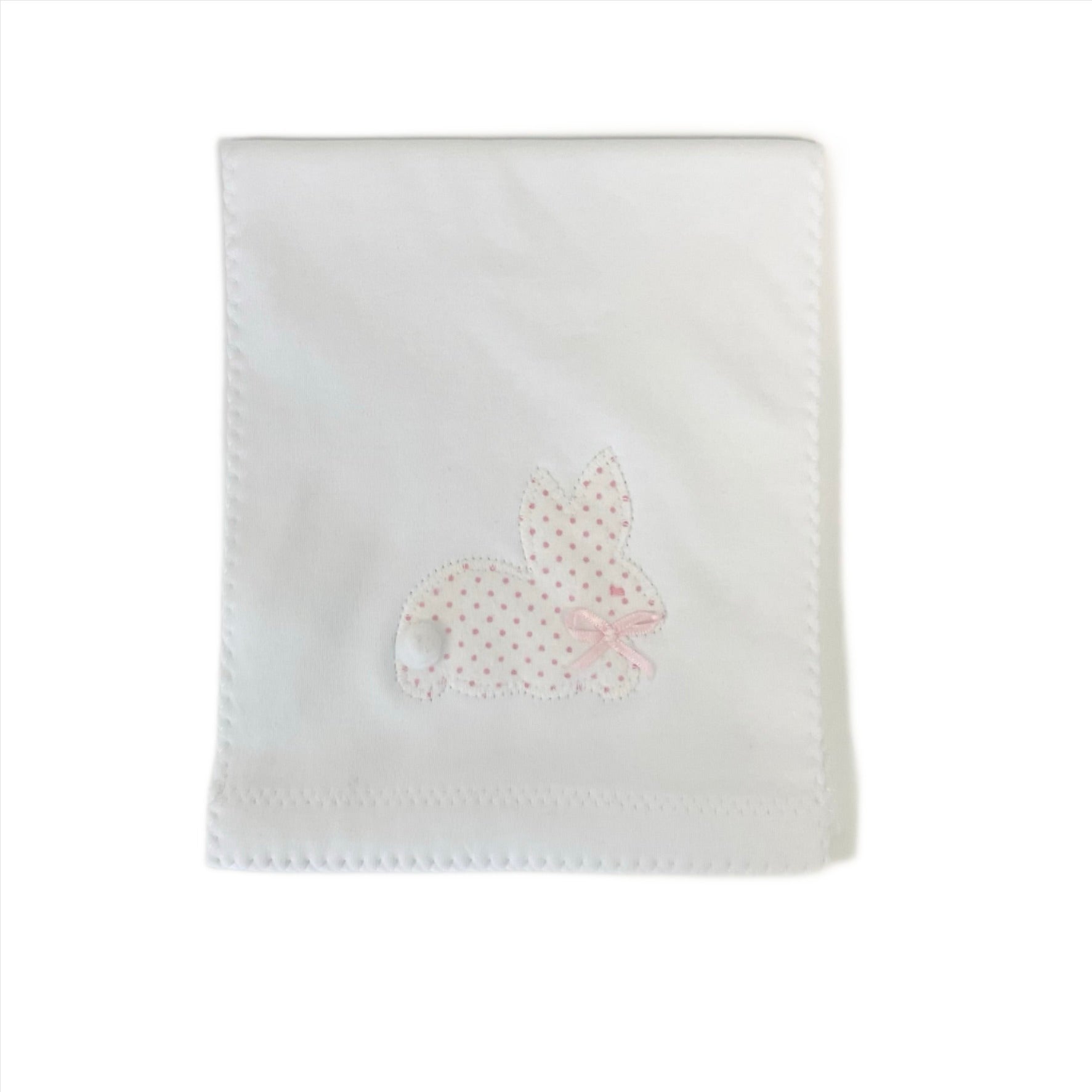 JJ Pima Burp - Pink Bunny – Wiregrass Designs